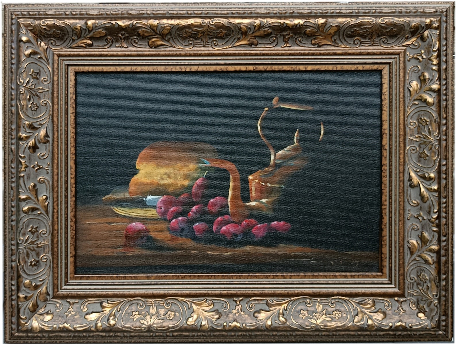 A Pair of Original Classical Still Life Paintings Beautifully Framed ...