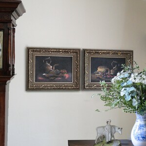 A Pair of Original Classical Still Life Paintings Beautifully Framed ...