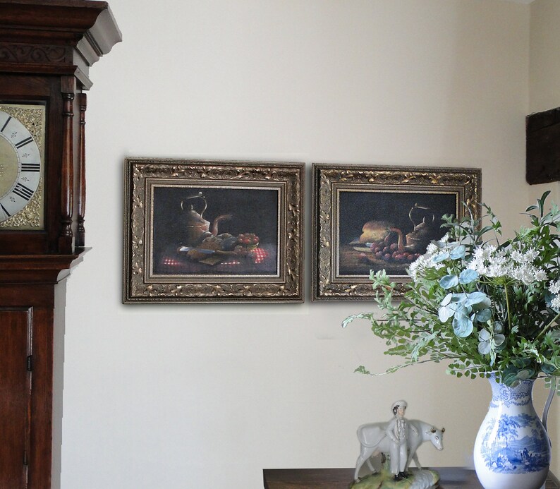 A Pair of Original Classical Still Life Paintings Beautifully Framed ...