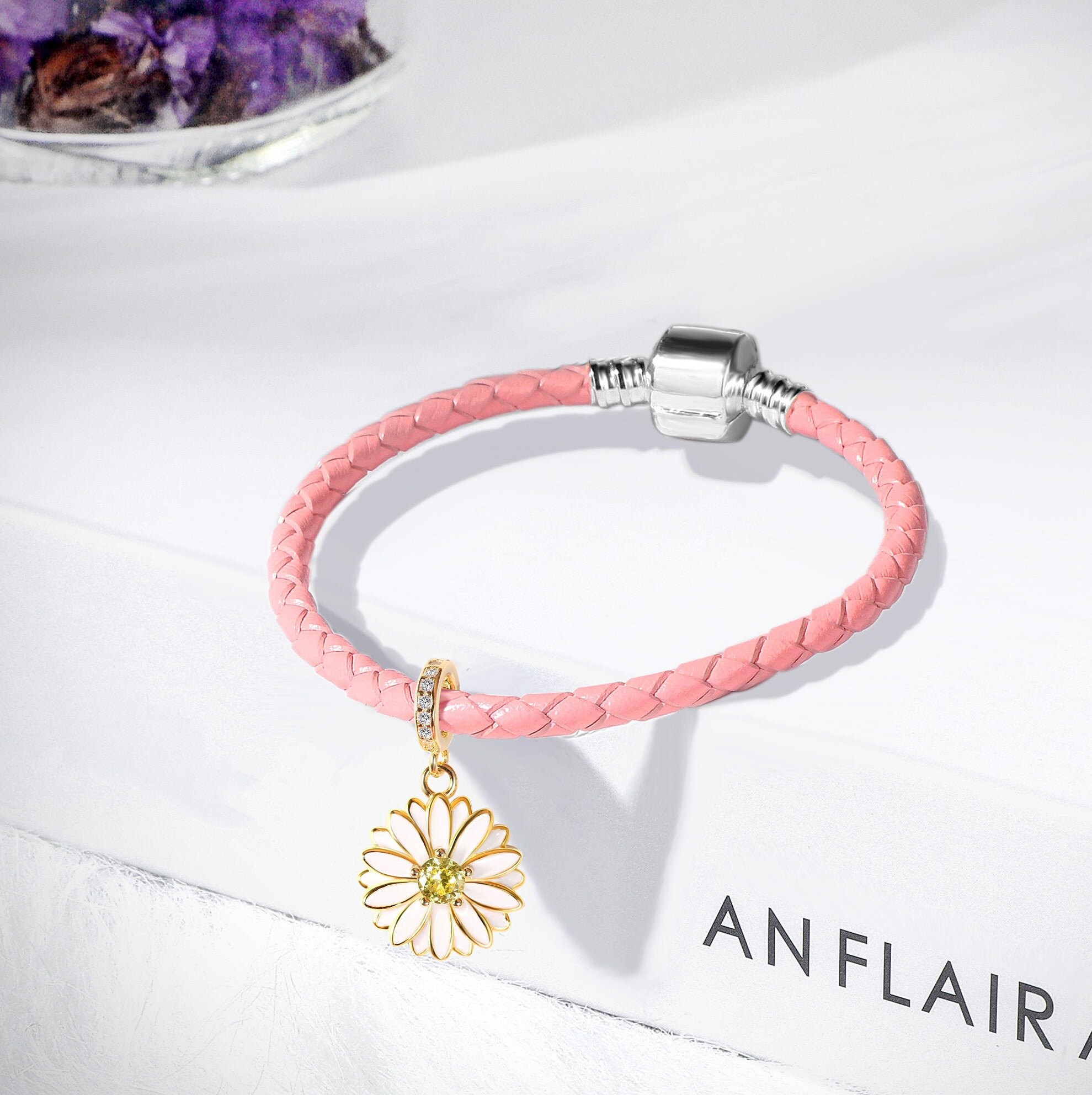 Daisy Flower Dangle Charm 100% 925 Sterling Silver Cubic | Etsy