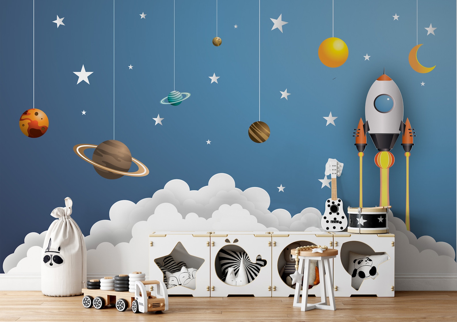 Kids Space Wallpaper Space Wallpaper Astronaut Wallpaper - Etsy