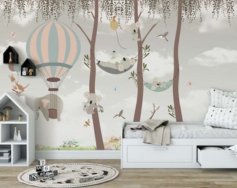 Rabbit Nursery Wallpaper - Etsy