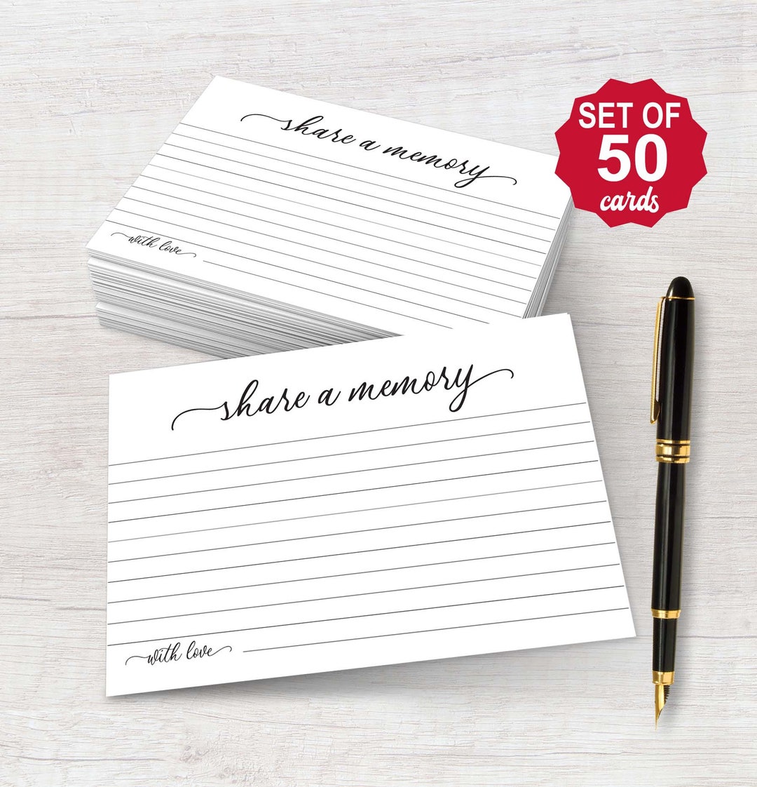 Printed+shipped Share a Memory Cards (set of 50)4"x6" Bridal or Baby ...