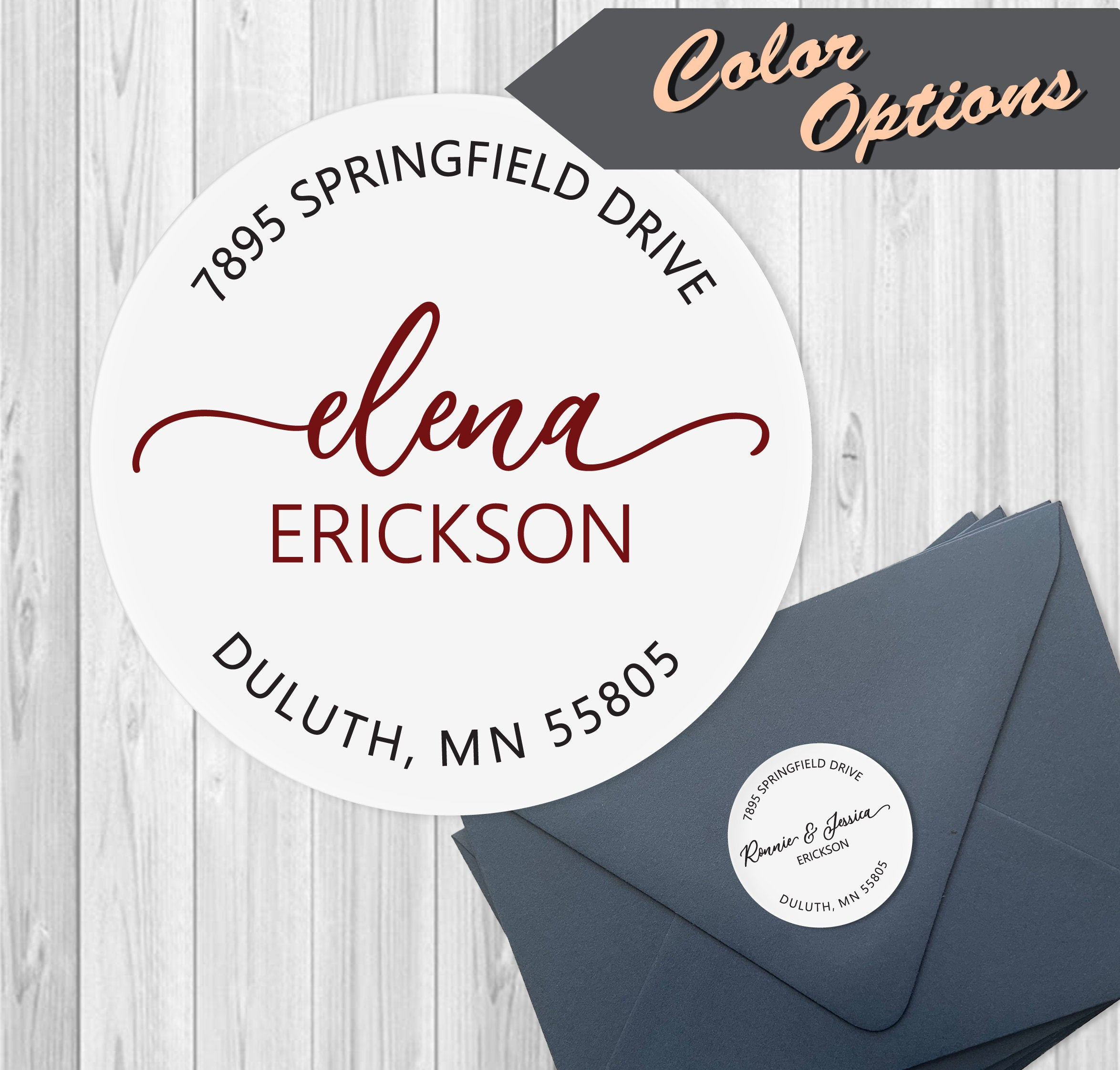 Round Address Labels White Matte Custom Address Labels - Etsy