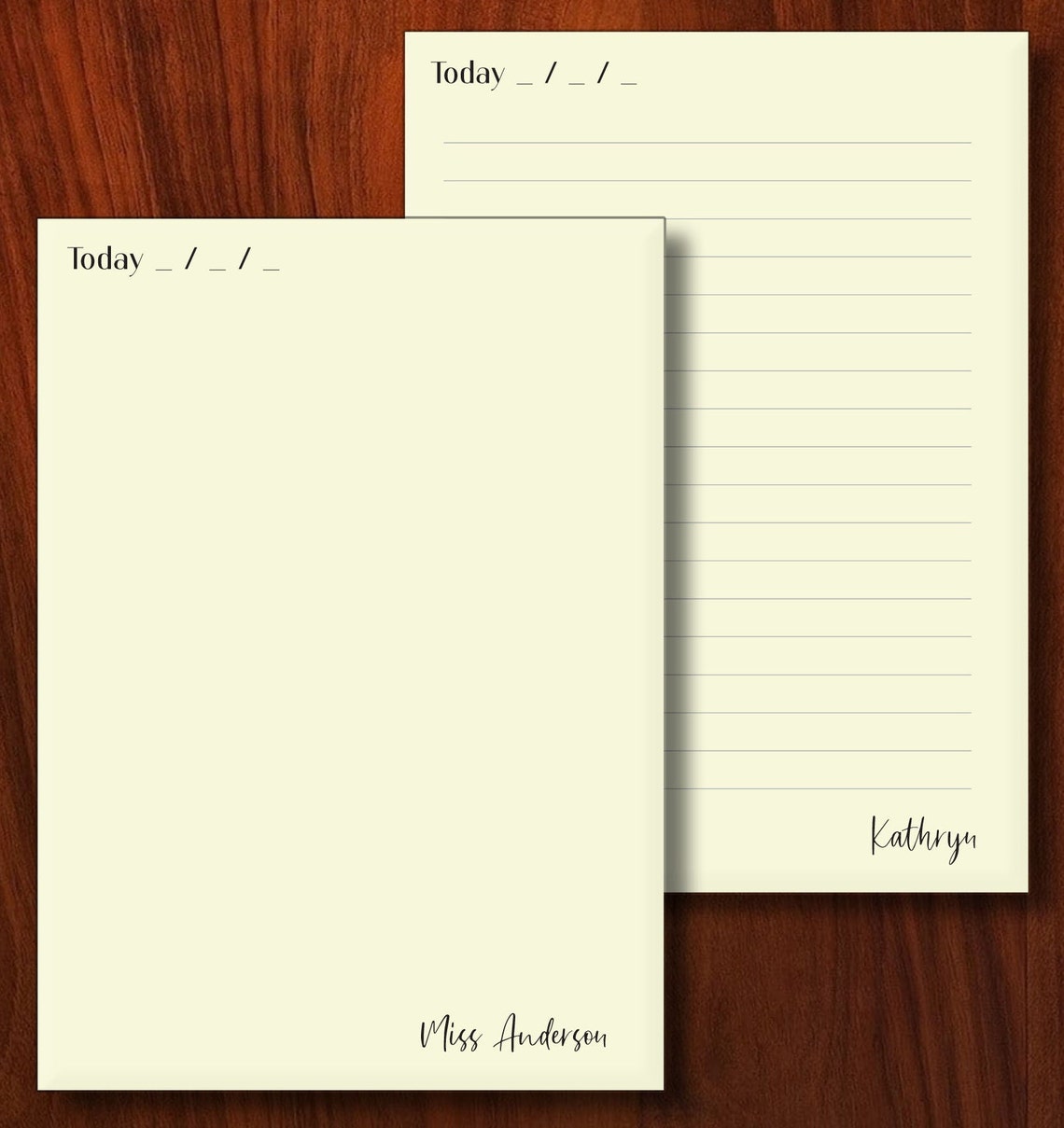 Custom Notepad With Date and Name | Teacher Notepad | School Excuse ...
