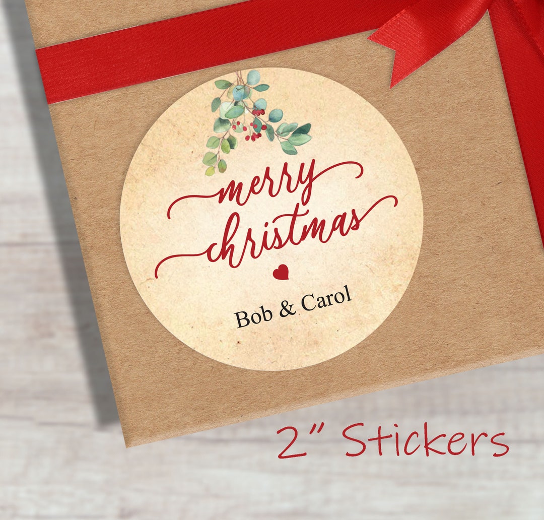 40 Personalized Christmas Gift Tag Stickers Gift Stickers Gift Label ...