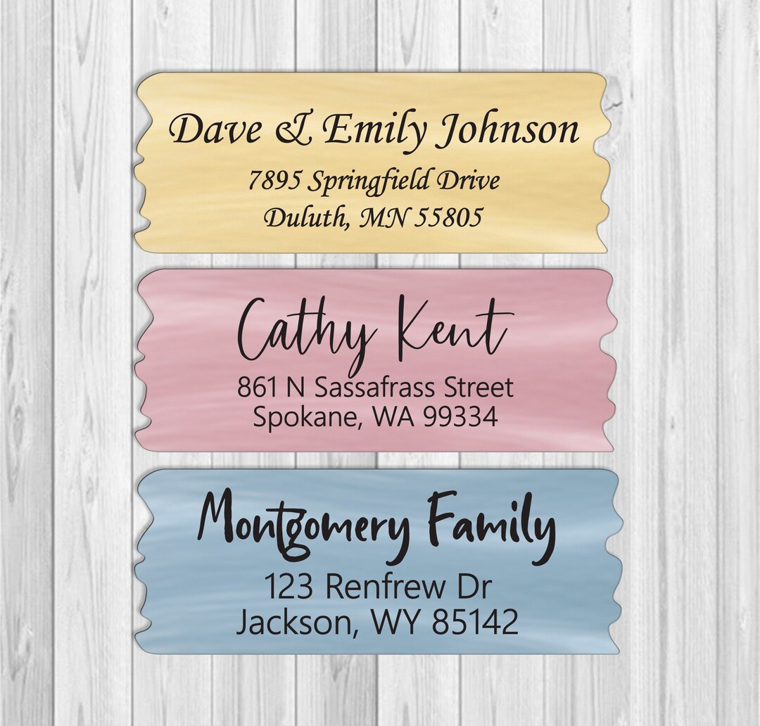 Watercolor Return Address Labels | Pink Address Sticker | Custom ...