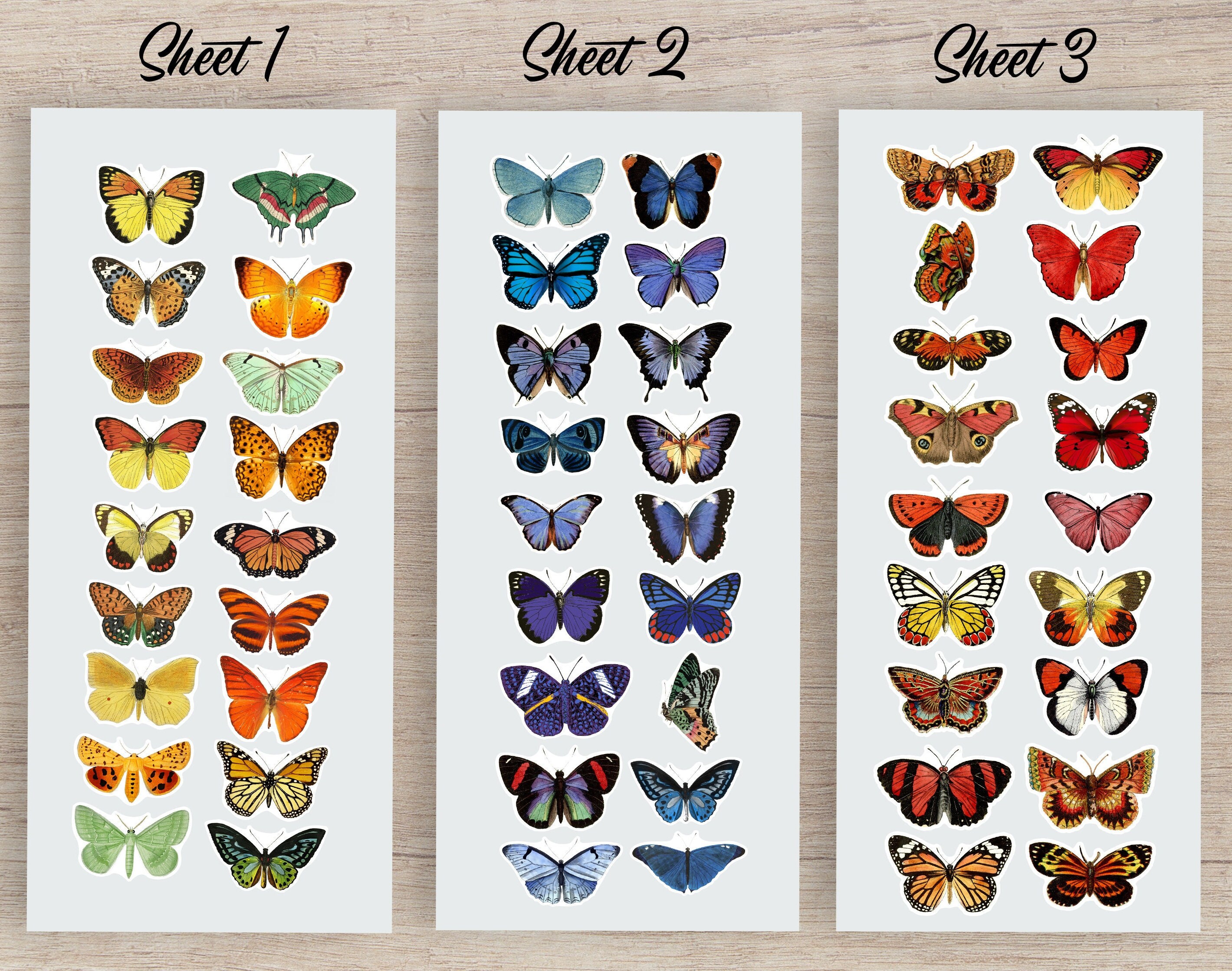 Vinyl Butterfly Stickers Waterproof Butterfly Stickers - Etsy