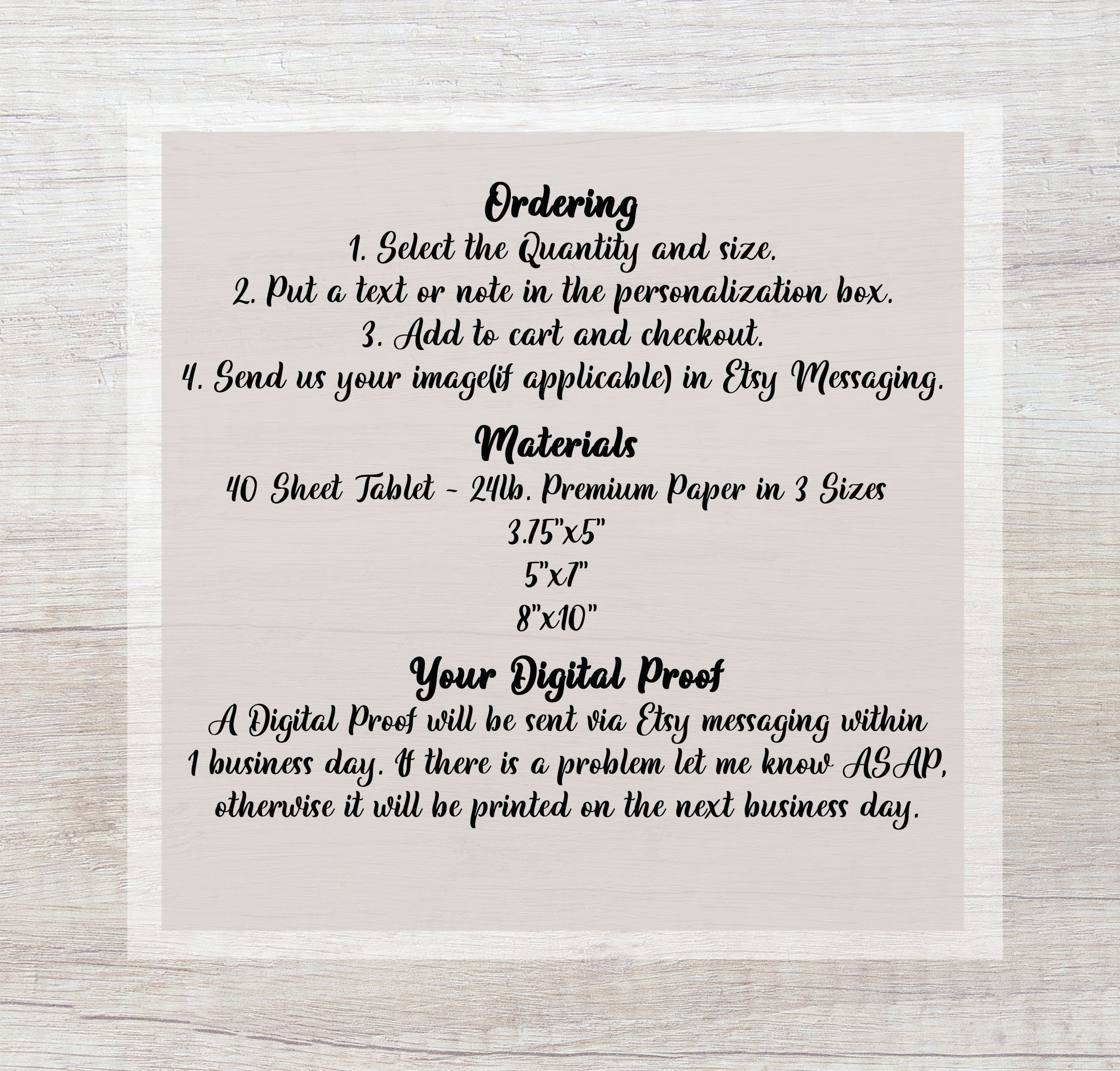 Custom Business Notepad With Your Logo And/or Text - Etsy