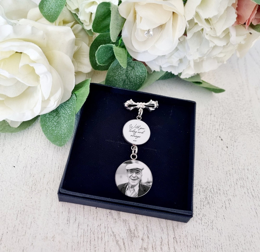Groom Photo Buttonhole Charm With Poem Charm Personalised - Etsy UK