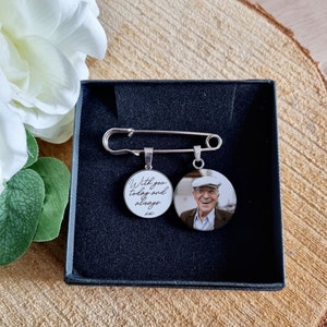 Groom Photo Buttonhole Charm With Poem Charm Personalised - Etsy UK