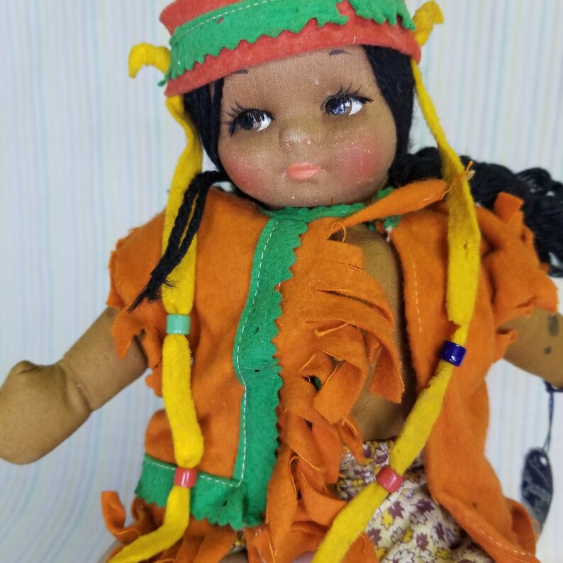 1940s Georgene Novelties Native American Soft Doll Minnehaha 5091 ...