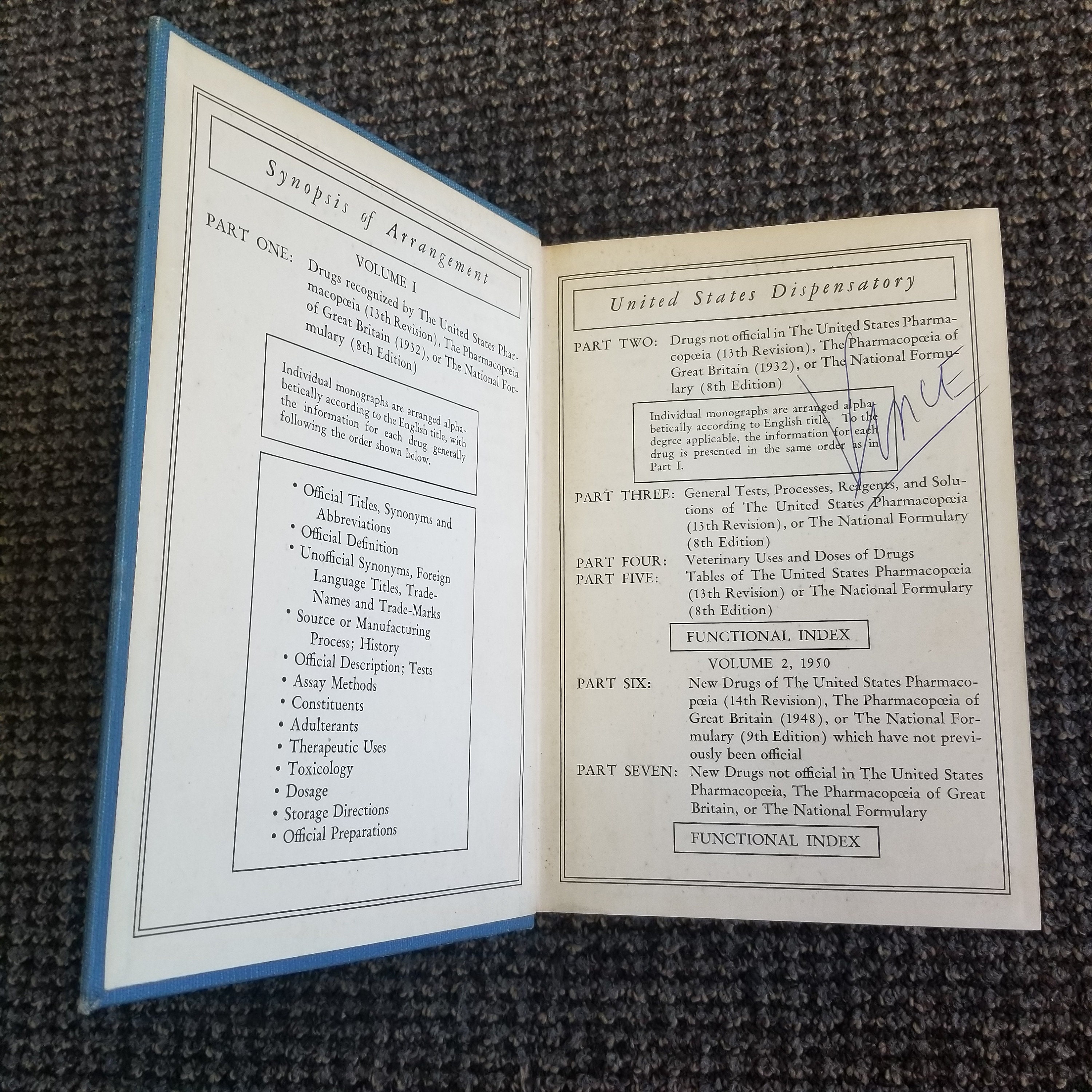 Vintage the Dispensatory of the United States of America 1950 - Etsy