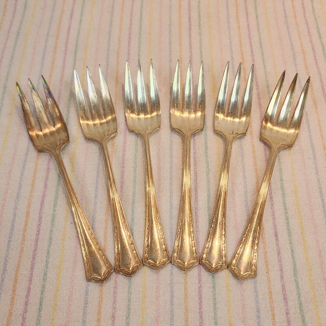 Vintage Pilgrim Silver Co. Double-plate sharon 6pc Salad Forks Lot ...