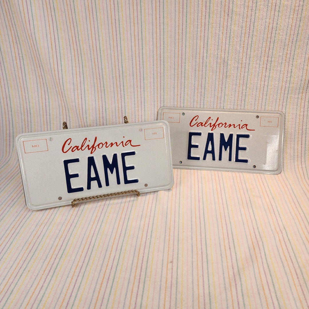 Vintage 1990s Blue White California License Plates Pair KYLIX2 Embossed ...