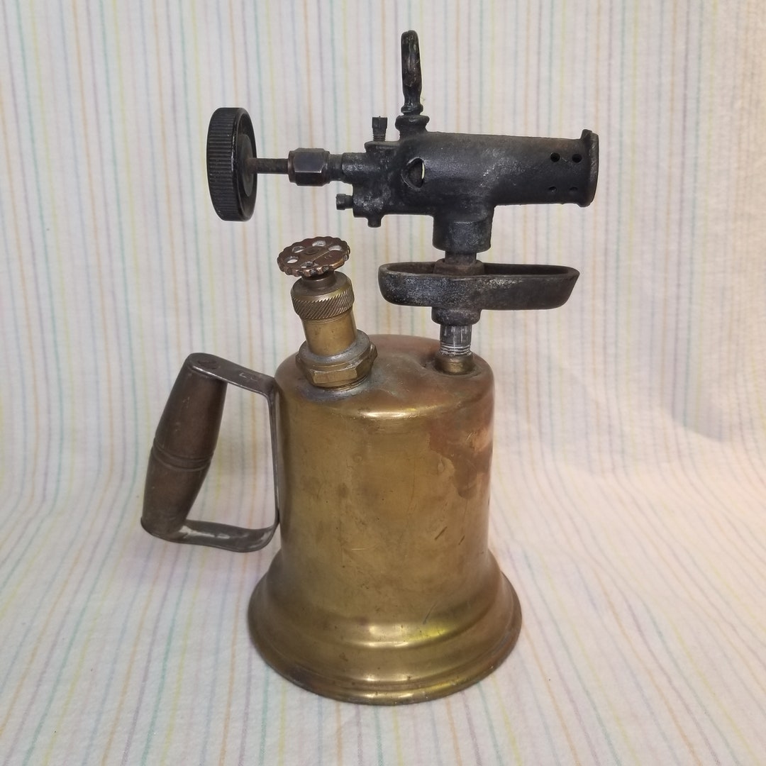 UNTESTED Antique Brass Welding Welder Torch Mechanic Kerosene Gas ...