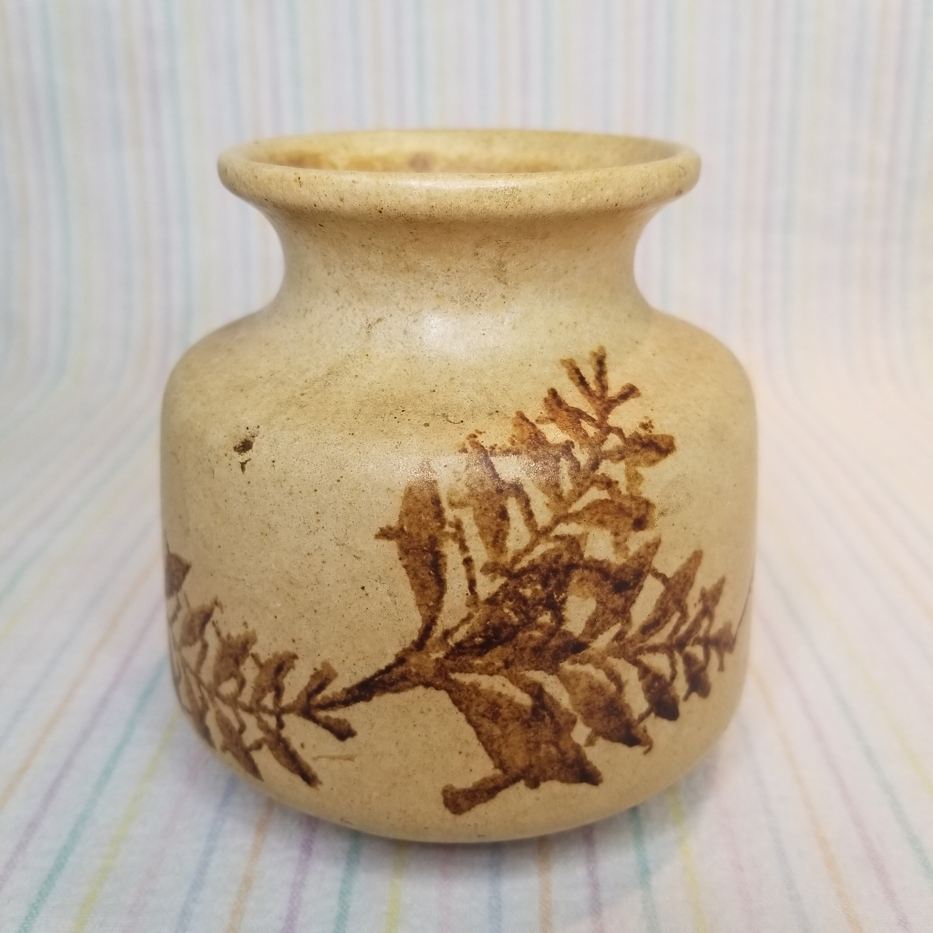 Vintage PIC USA Pottery Leaf Design Painted Leaves Small Bud - Etsy