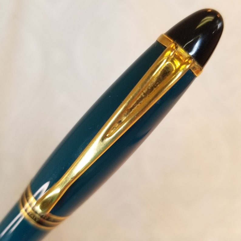 Aurora Italy Green Black Fountain Pen Gold Trim Nib - Etsy