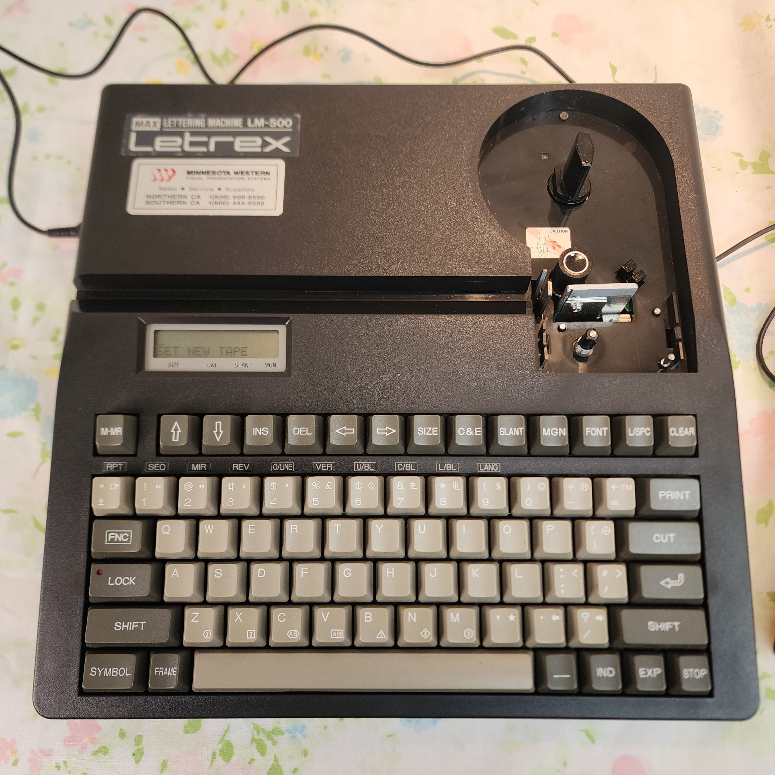 Vintage Minnesota Western Letrex Max Lettering Machine LM-500 W/ Font ...