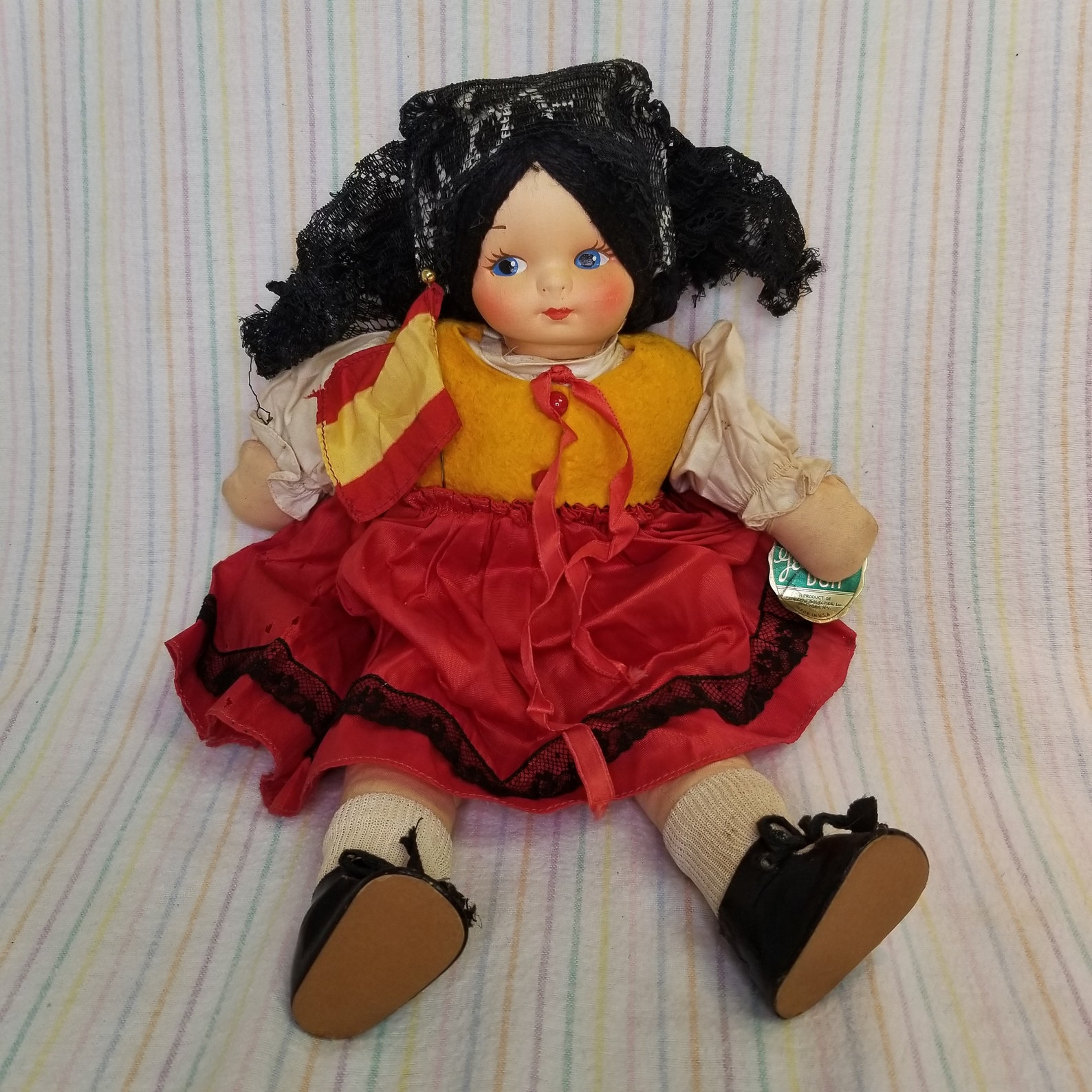 1940s Georgene Novelties Genuine Soft Cloth Doll Spain Spanish - Etsy