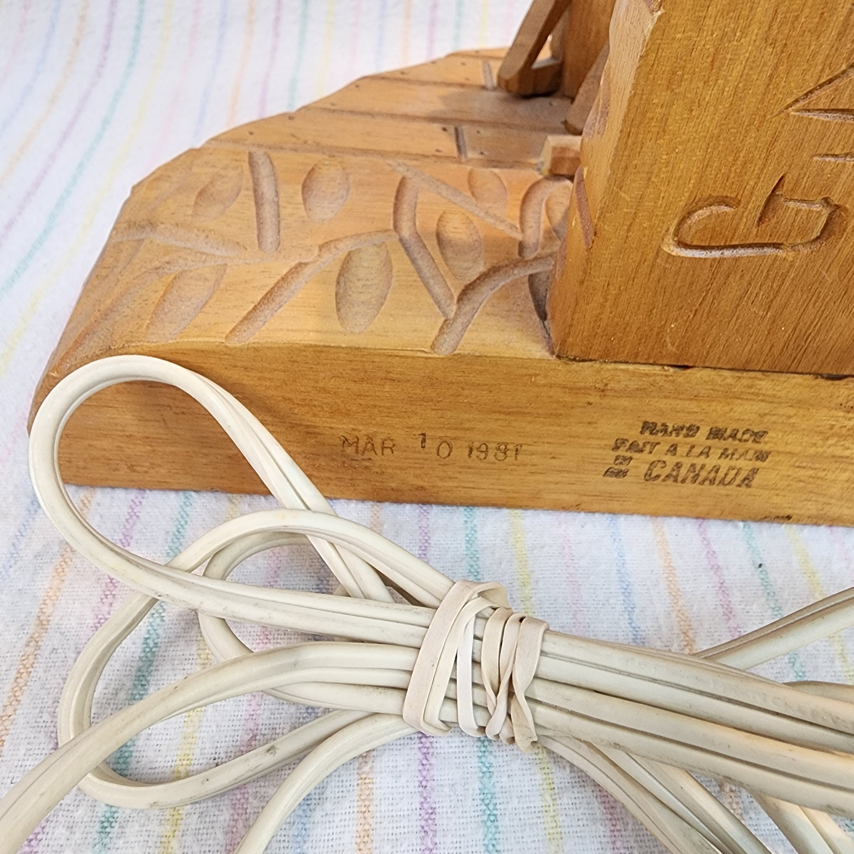 Vintage Working 1980s Hand-carved Wood Lamp Elderly Couple Cat - Etsy