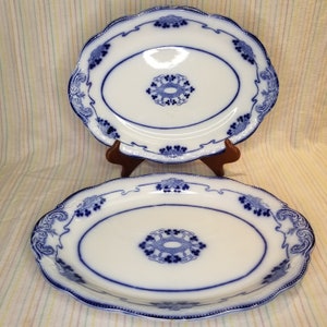 Antique 1890s-1910s W. H. Grindley China "lorne" Flow Blue White Oval ...