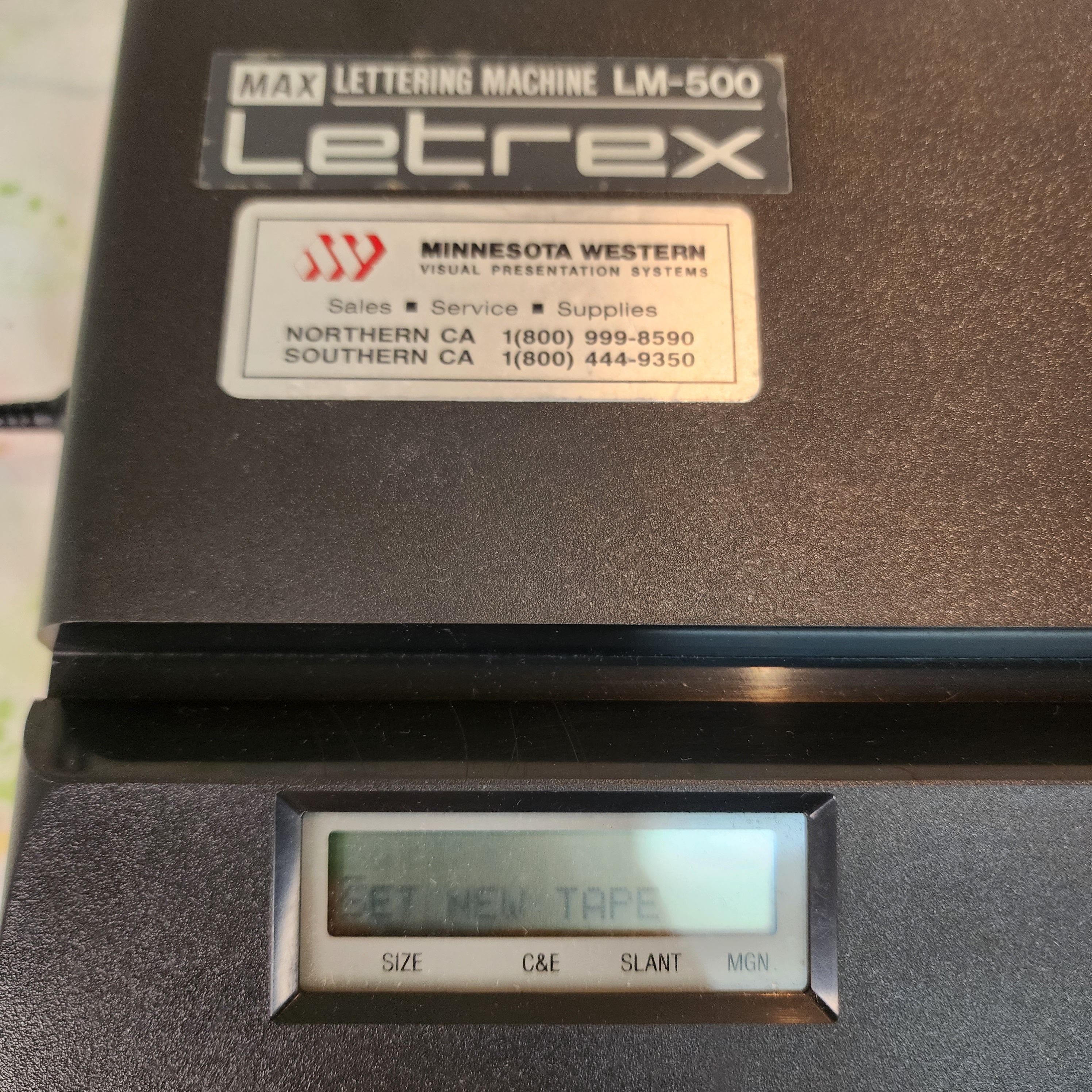 Vintage Minnesota Western Letrex Max Lettering Machine LM-500 W/ Font ...