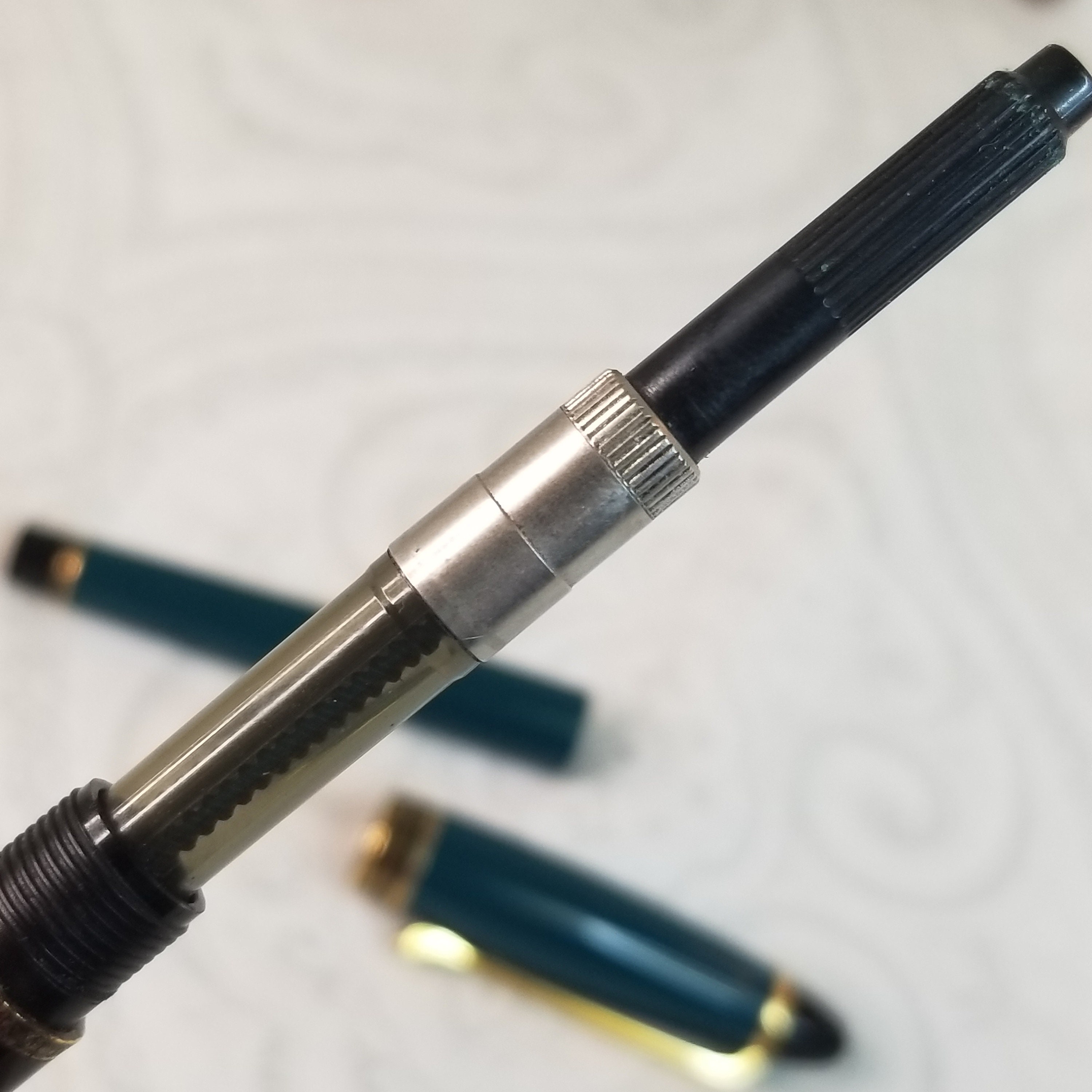 Aurora Italy Green Black Fountain Pen Gold Trim Nib - Etsy