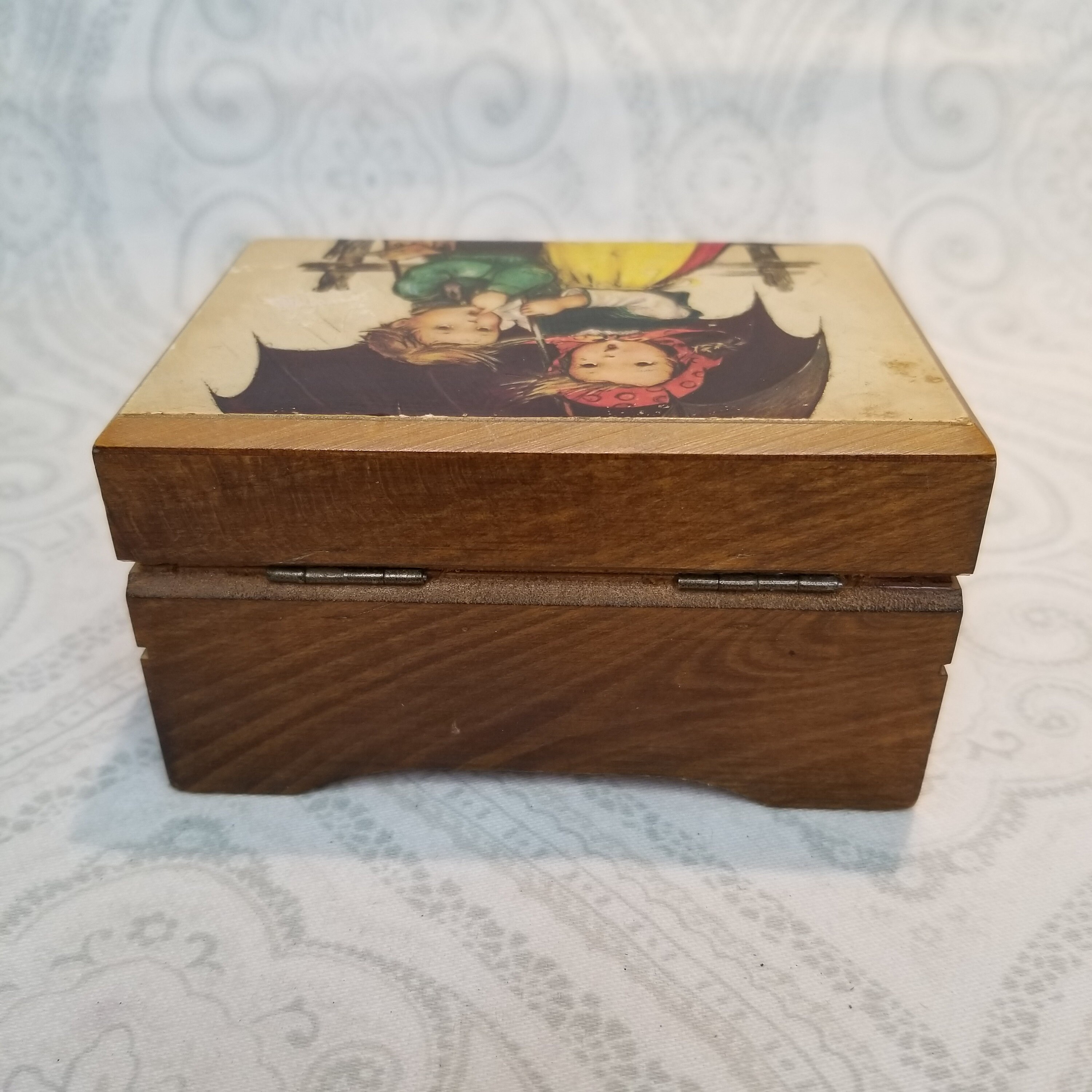 Vintage Cuendet Swiss Musical Movement Music Box Wood happy Wanderer ...