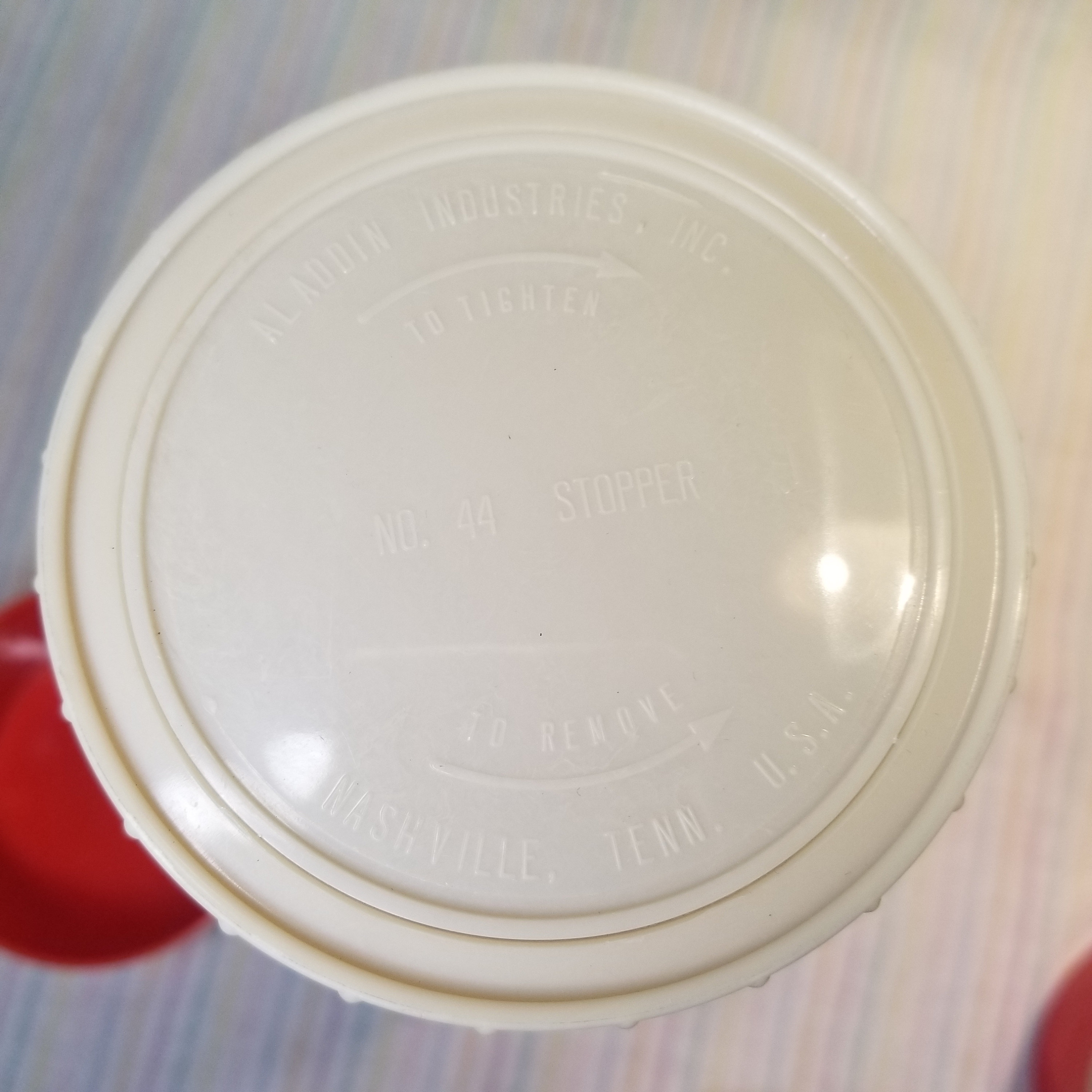 Vintage Aladdin Red White Dura-clad 2650A & Hy-lo WM1060P 1 Quart ...