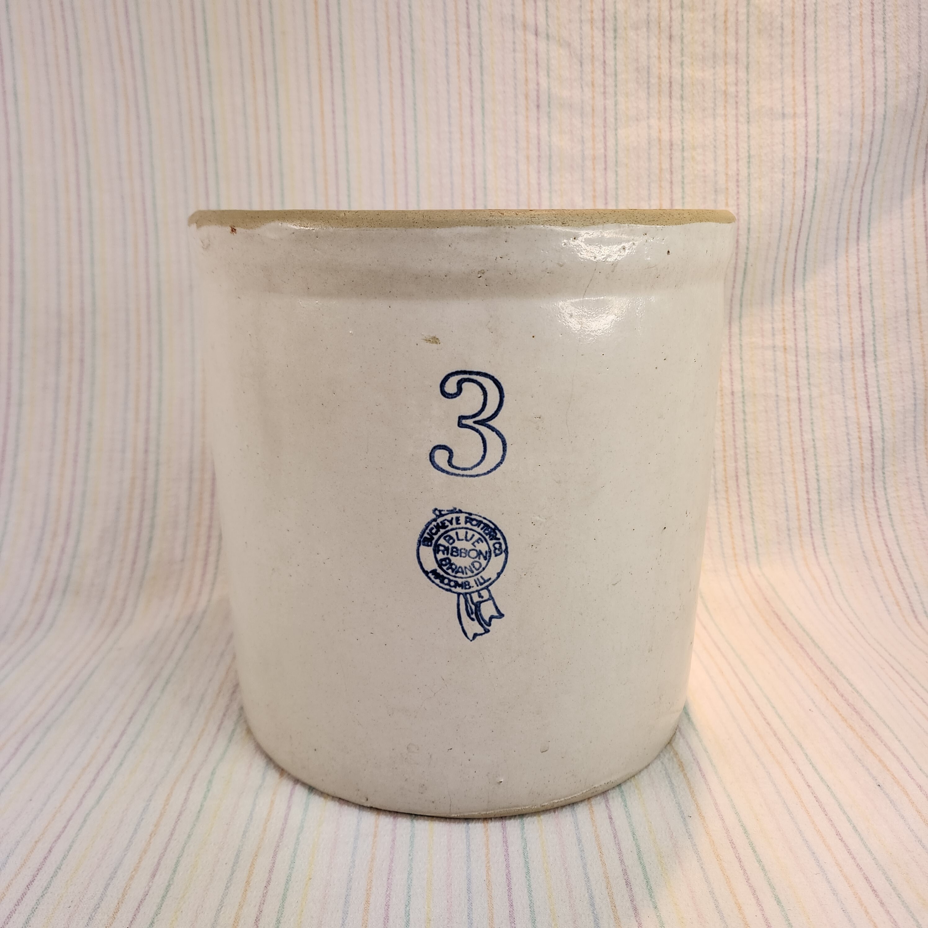 Buckeye Pottery Blue Ribbon Brand Stoneware 10 Gallon Crock, 48% OFF