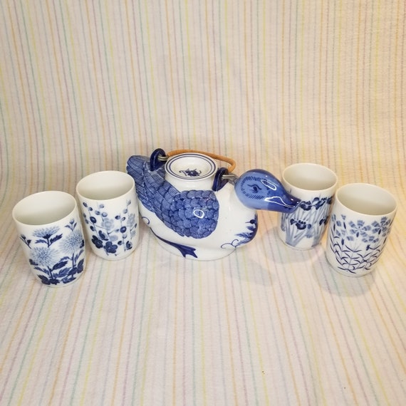 Vintage Hand Painted Duck-shaped Teapot Made in China 4 - Etsy