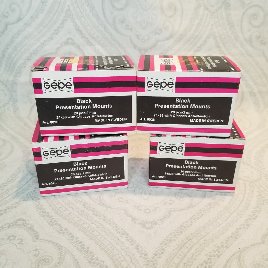 Rare Vintage Gepe 2mm Black Presentation Projector Mounts 24x36 W ...