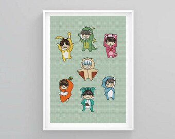 Cross Stitch Bts | Etsy