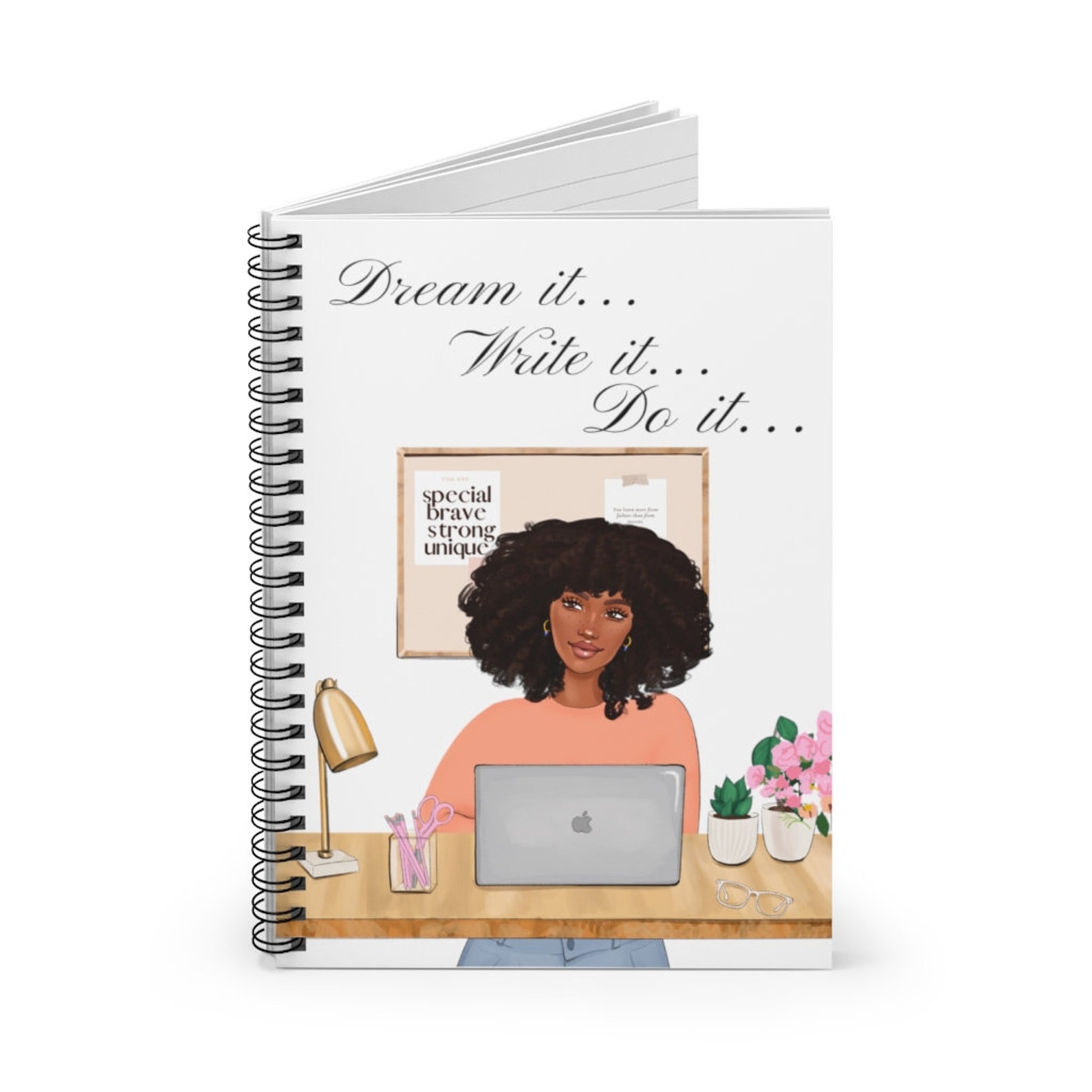 Dream It Write it Do it Black Girl Notizbuch A5 Spiral | Etsy