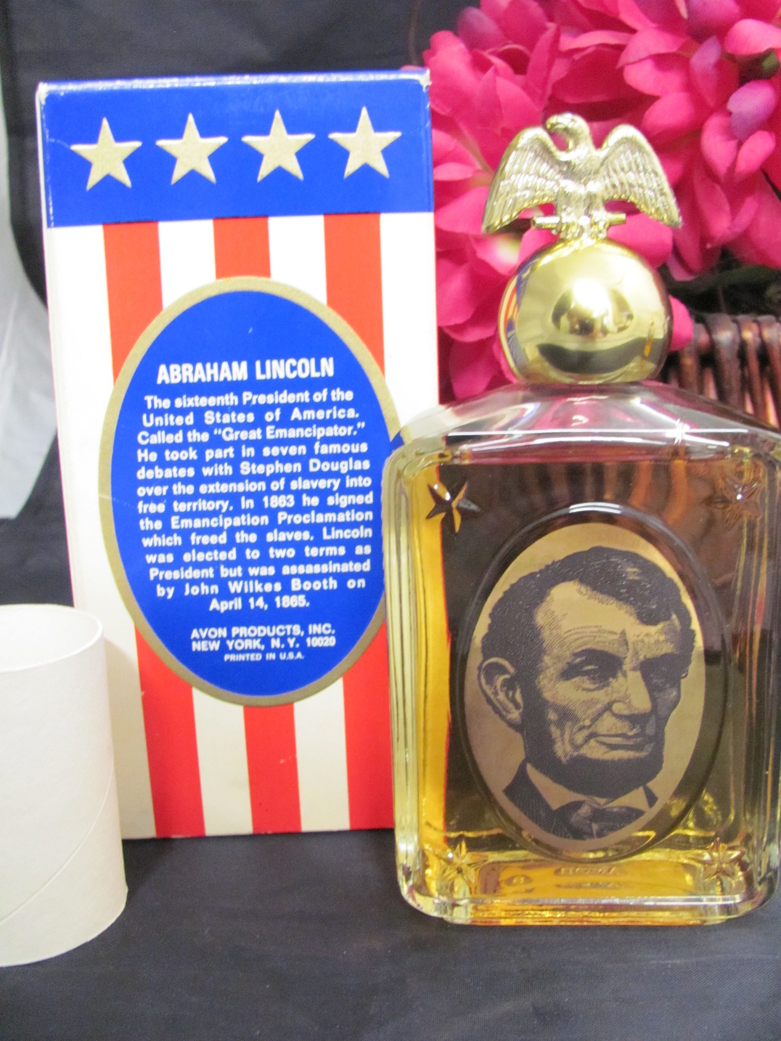 Avon President Lincoln Bottle Decanter Portrait Clear - Etsy UK