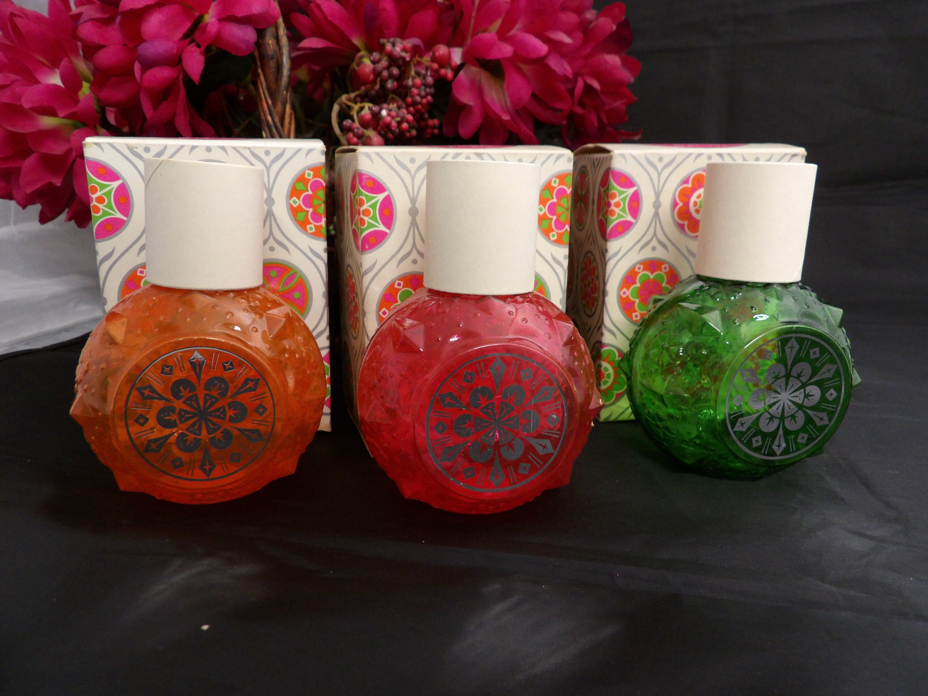 Avon Bubble Bath Plastic Bottles Ornaments Red Orange - Etsy UK