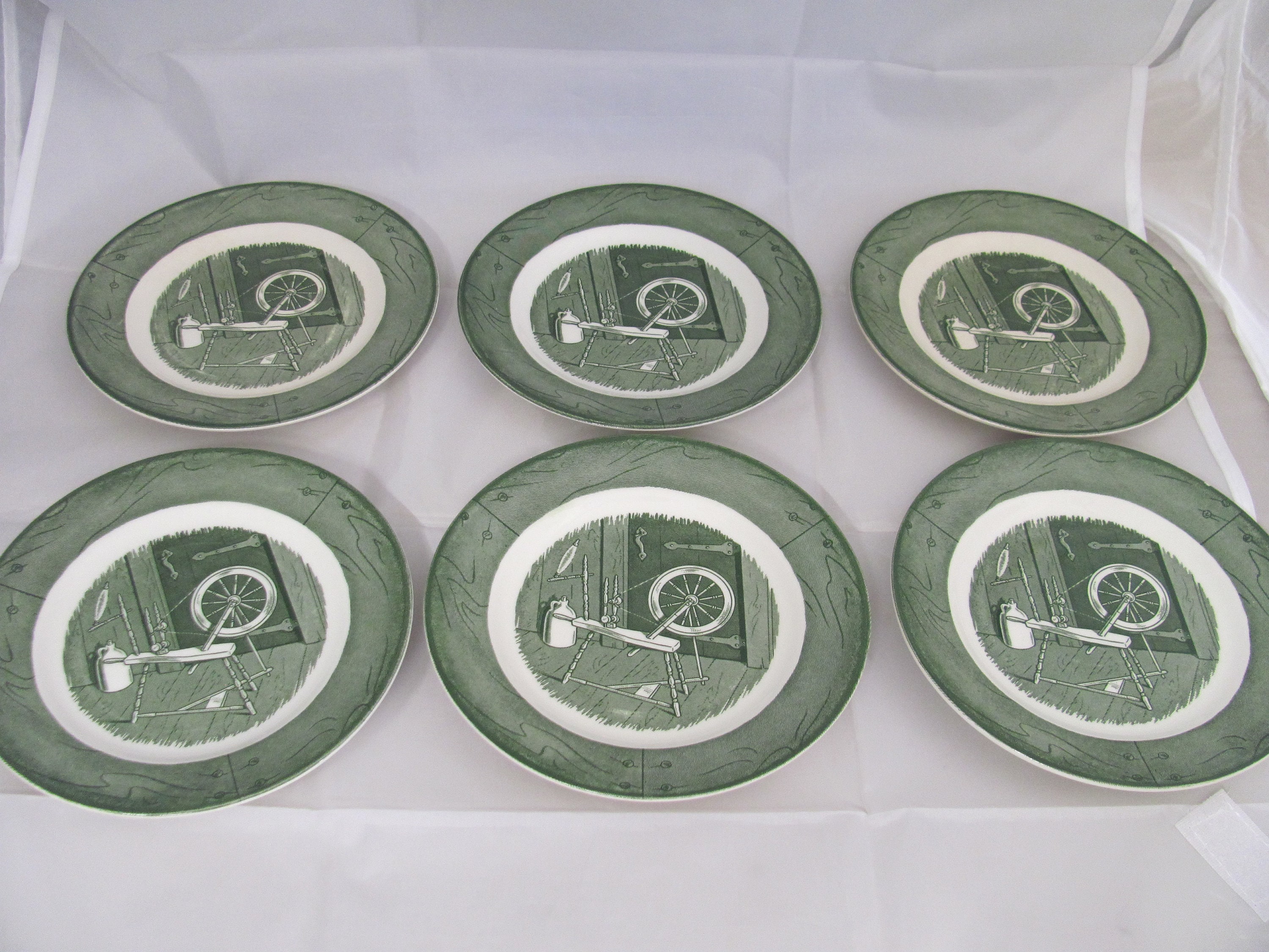 6 Plates, Colonial Homestead Pattern Style, Small Plates, Dessert Plate ...