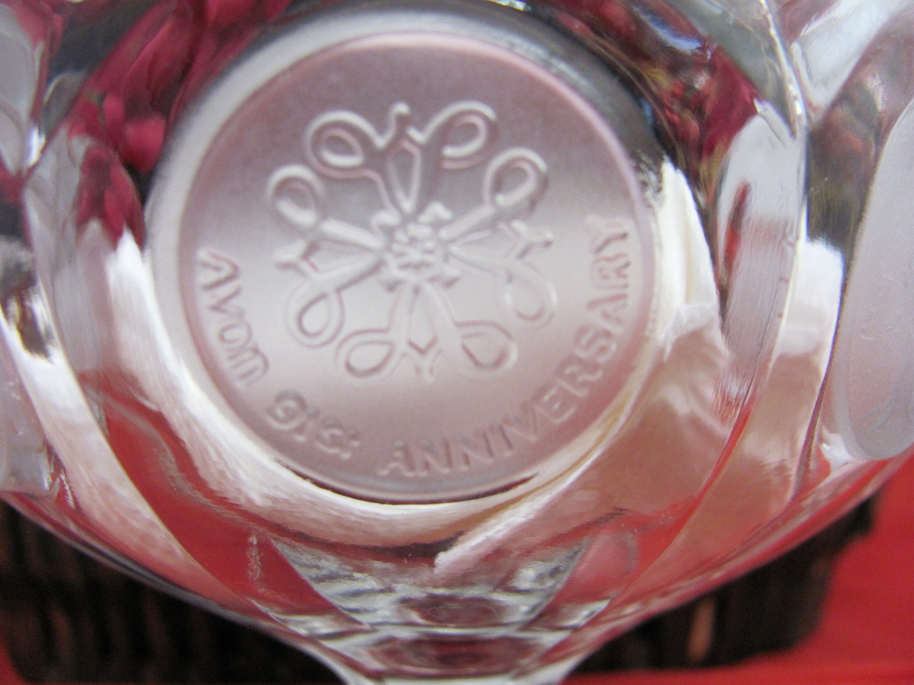 Avon, 91st Anniversary Coin Glass, Footed Compote, 1977, Representative ...