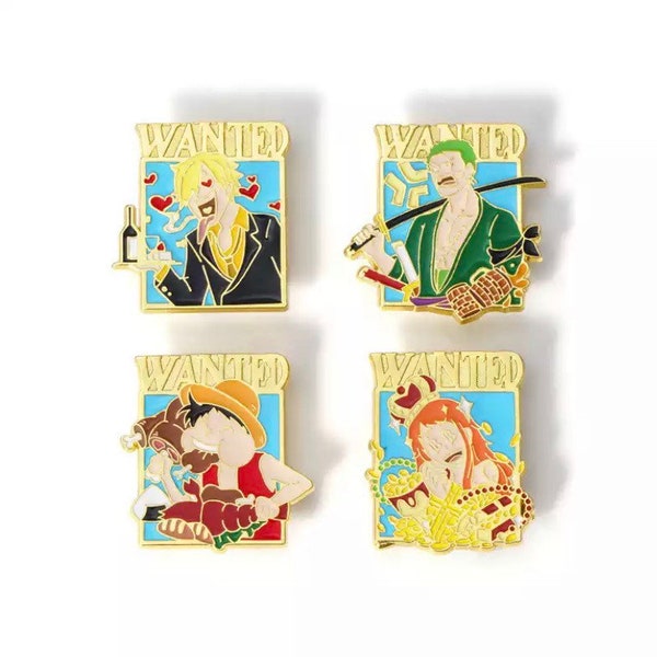 One Piece Anime Enamel Pins - Etsy