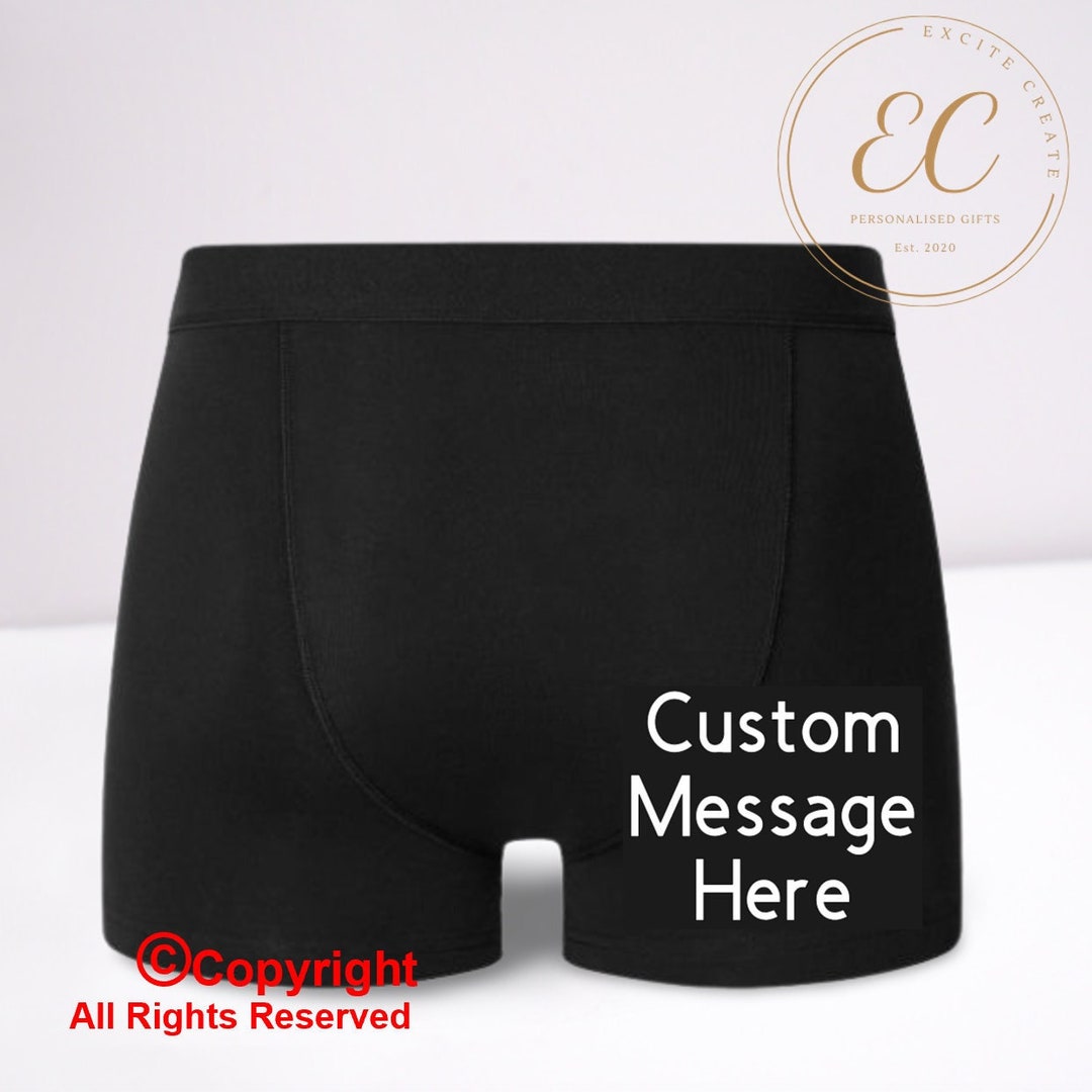 Personalised Boxers for Him, Birthday Gift, Anniversary Surprise, UK ...