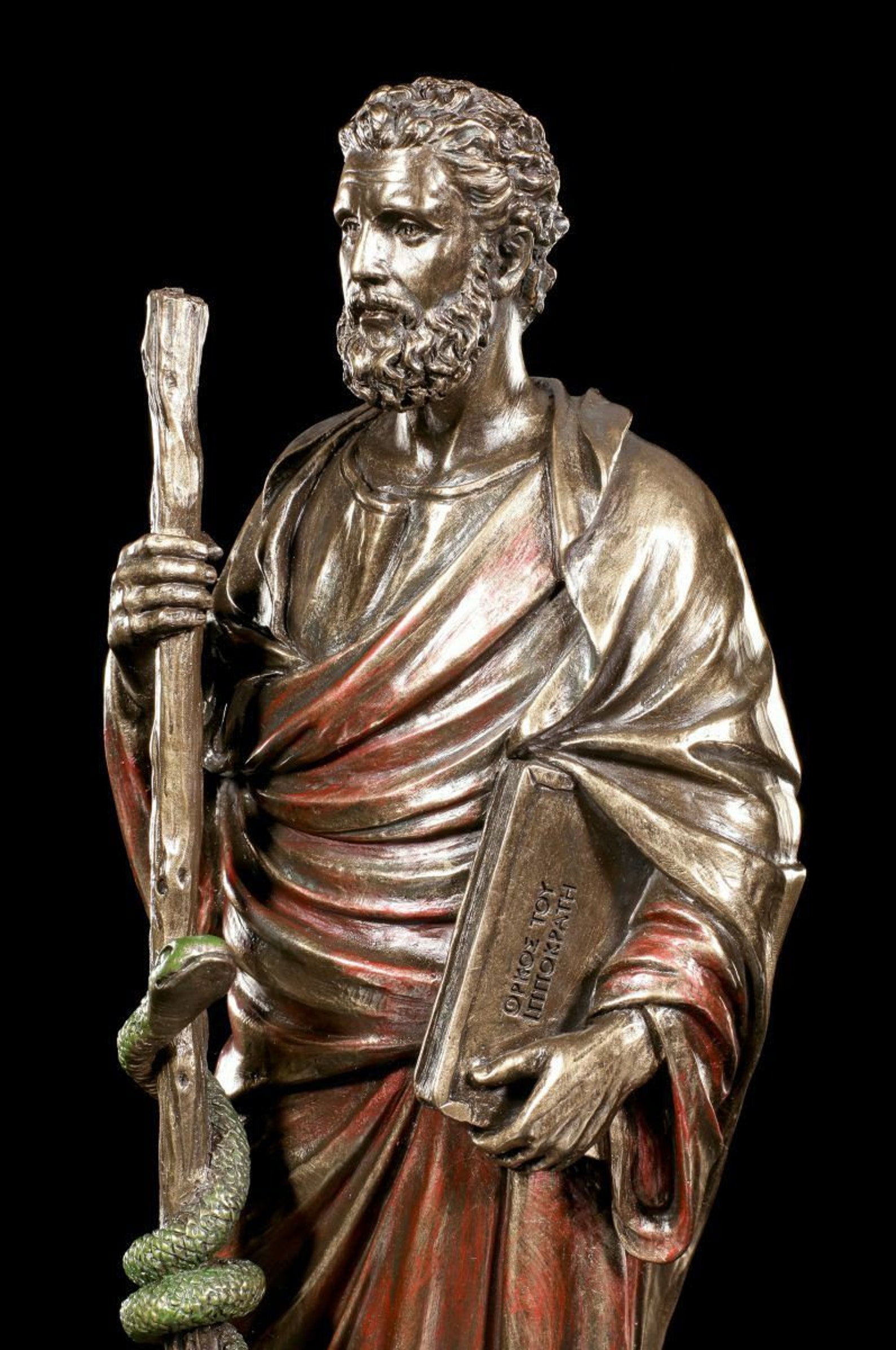 Hippocrates Greek Father of Medicine Holding Book & Staff | Etsy