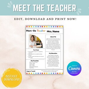 Editable Meet the Teacher Template | Meet the Teacher Letter | Teacher ...