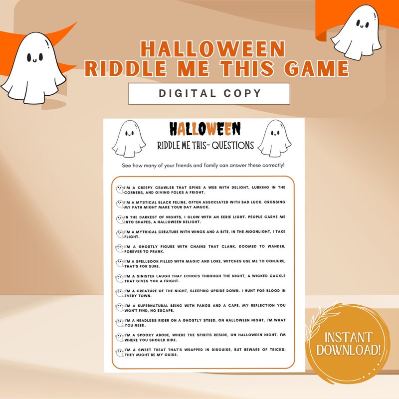 Riddle Me This Halloween - Etsy