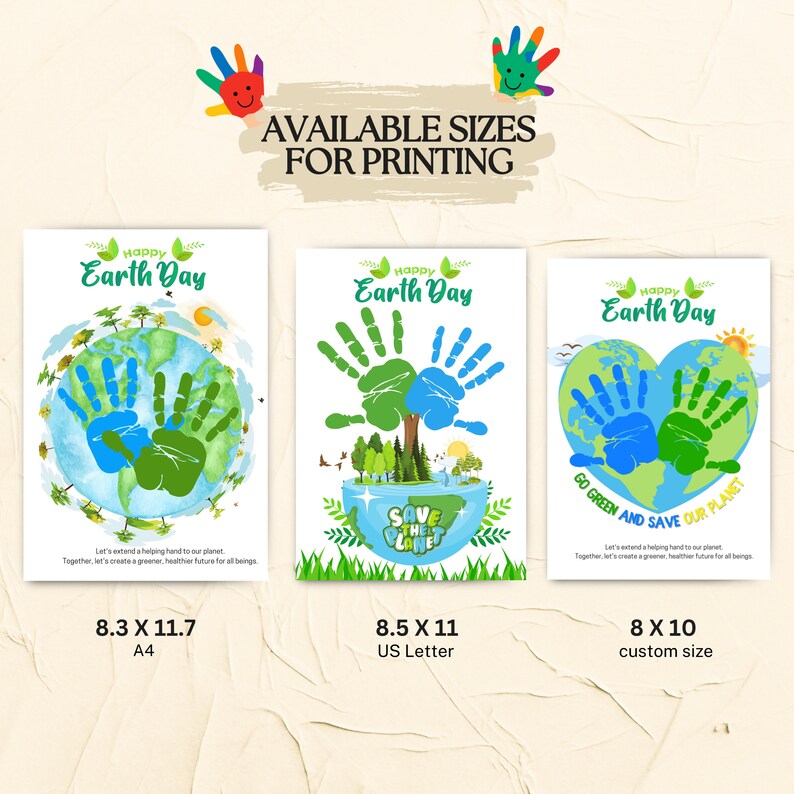 Handprint Craft, Earth Day Handprint Craft, Printable DIY Craft ...