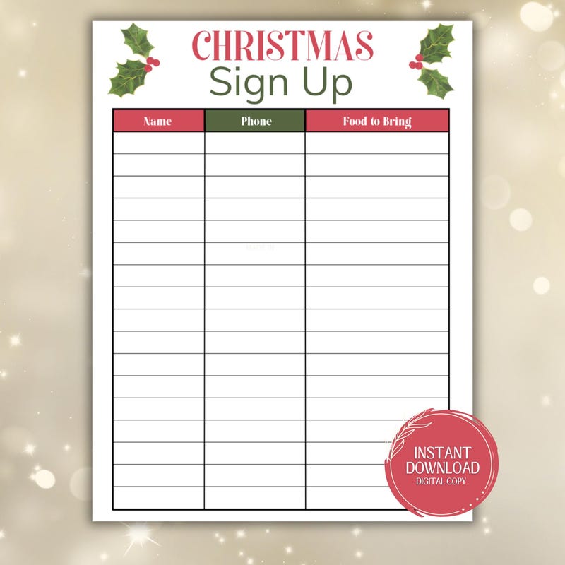 Cookie Sign up Sheet - Etsy