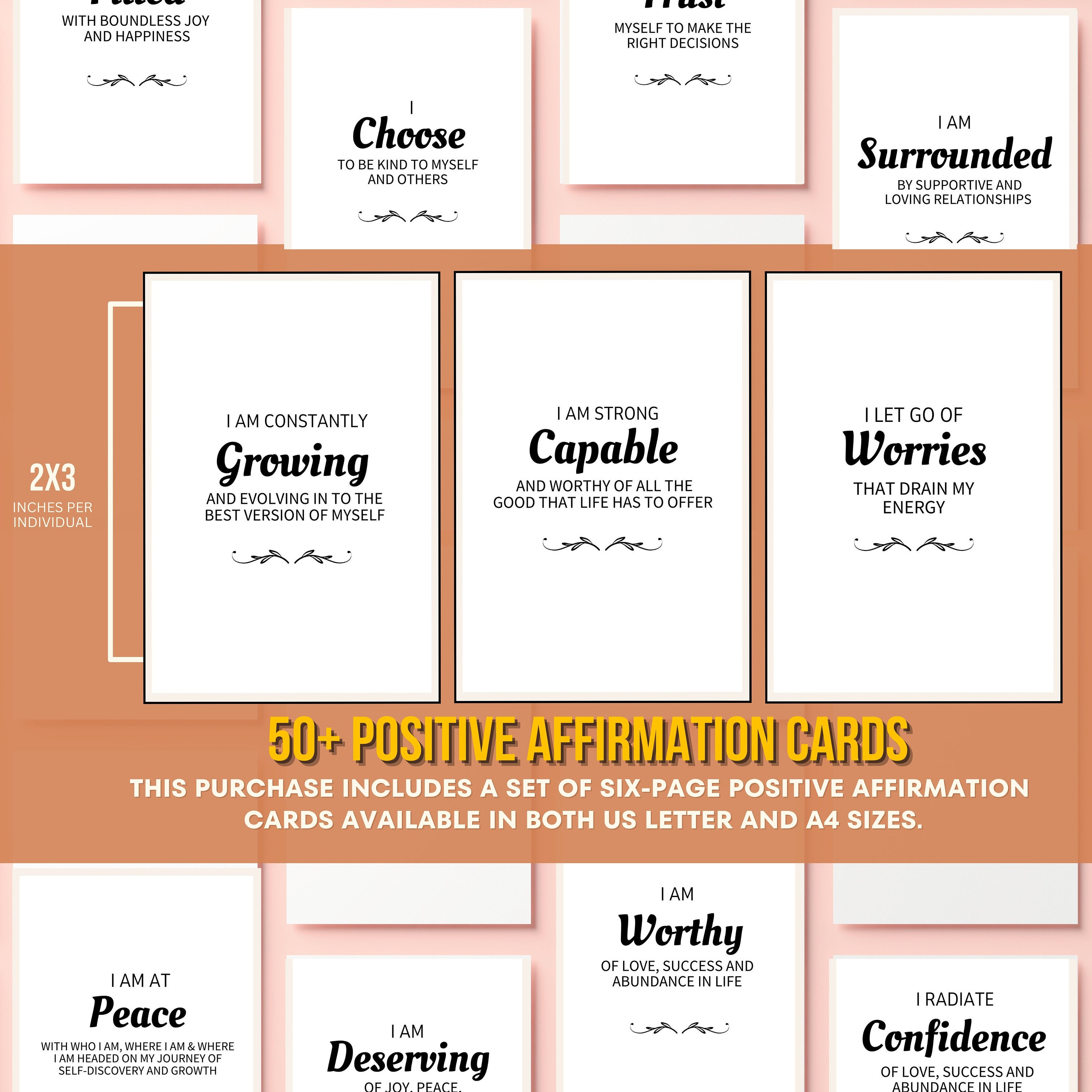 Printable Affirmation Cards, Motivational Cards, Daily Affirmation ...