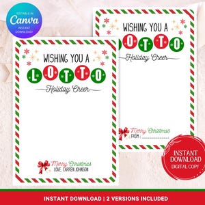 Christmas Lotto Ticket Holder, Christmas Lotto Ticket Gift Card Holder ...