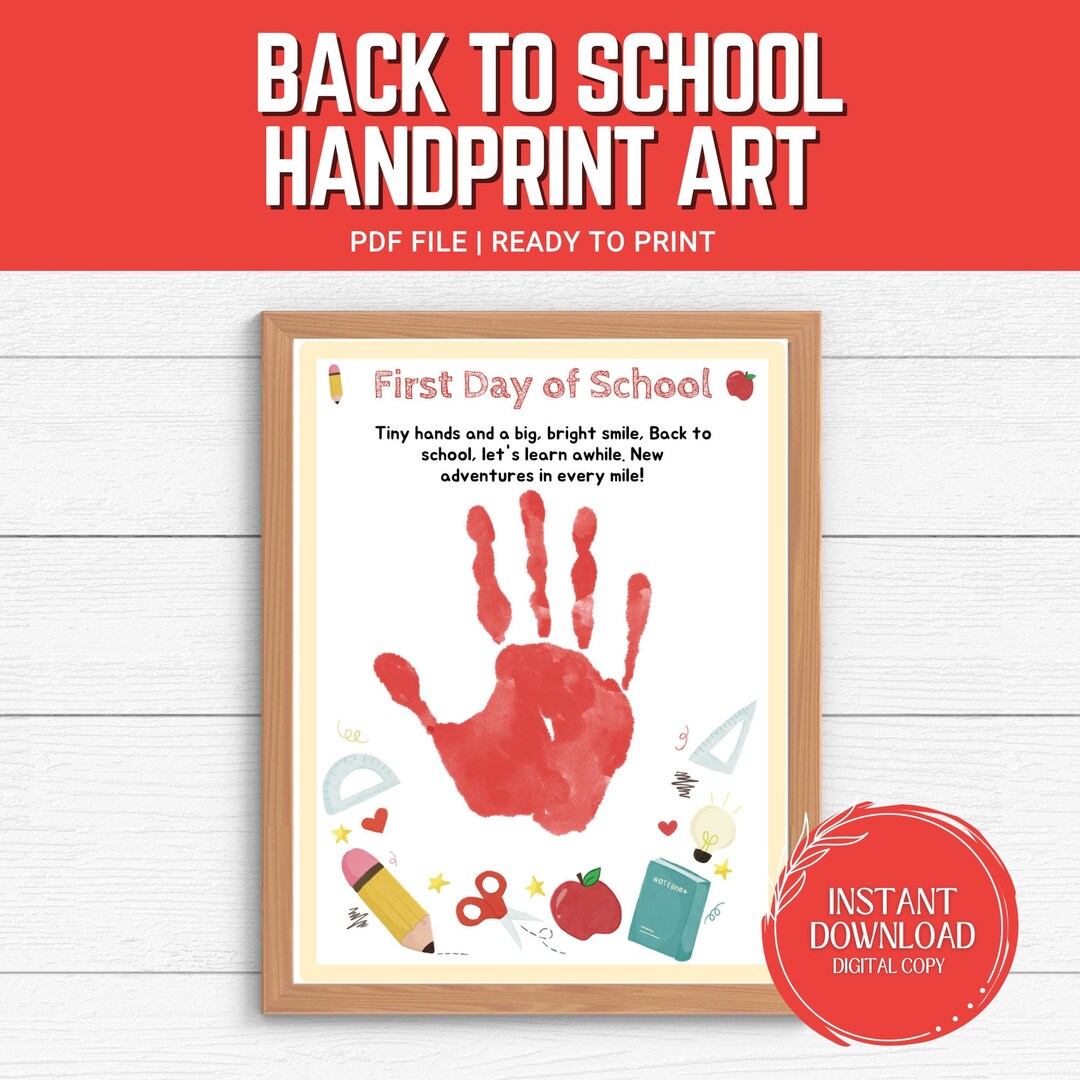 School Handprint Art | Back to School | Preschool Activity | Teacher ...