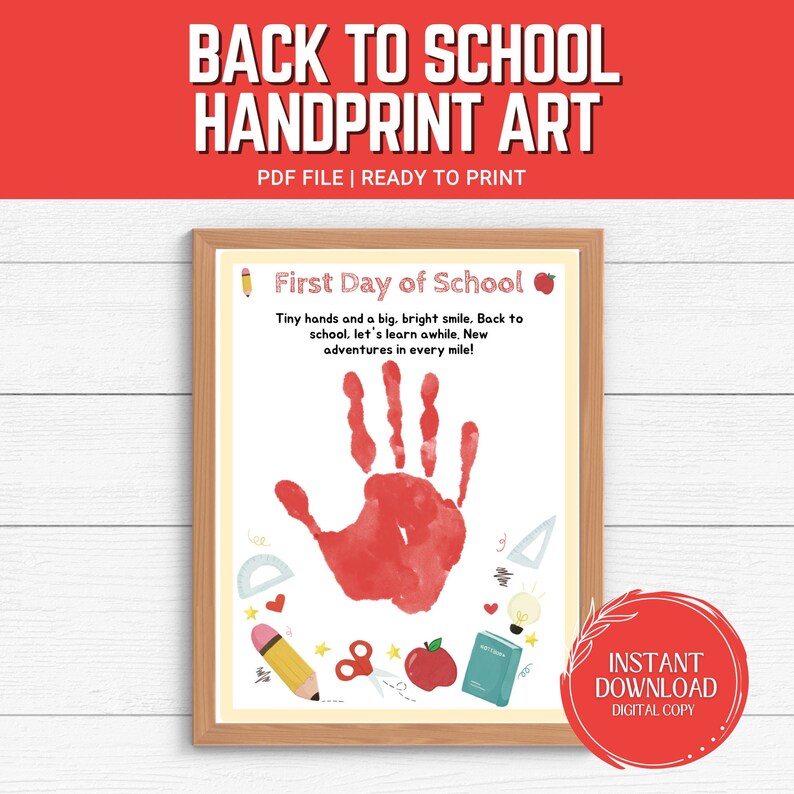 School Handprint Art | Back to School | Preschool Activity | Teacher ...